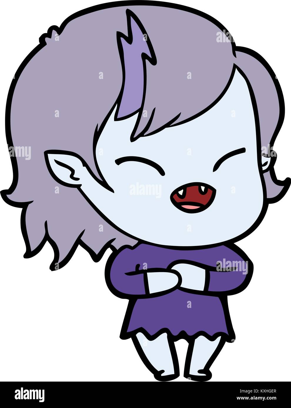 cartoon laughing vampire girl Stock Vector Image & Art - Alamy