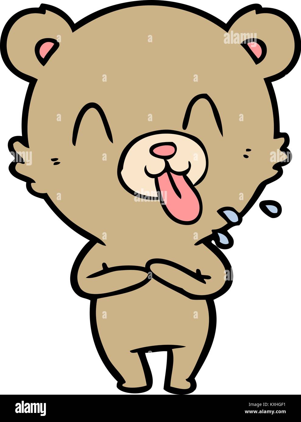 rude cartoon bear Stock Vector Image & Art - Alamy