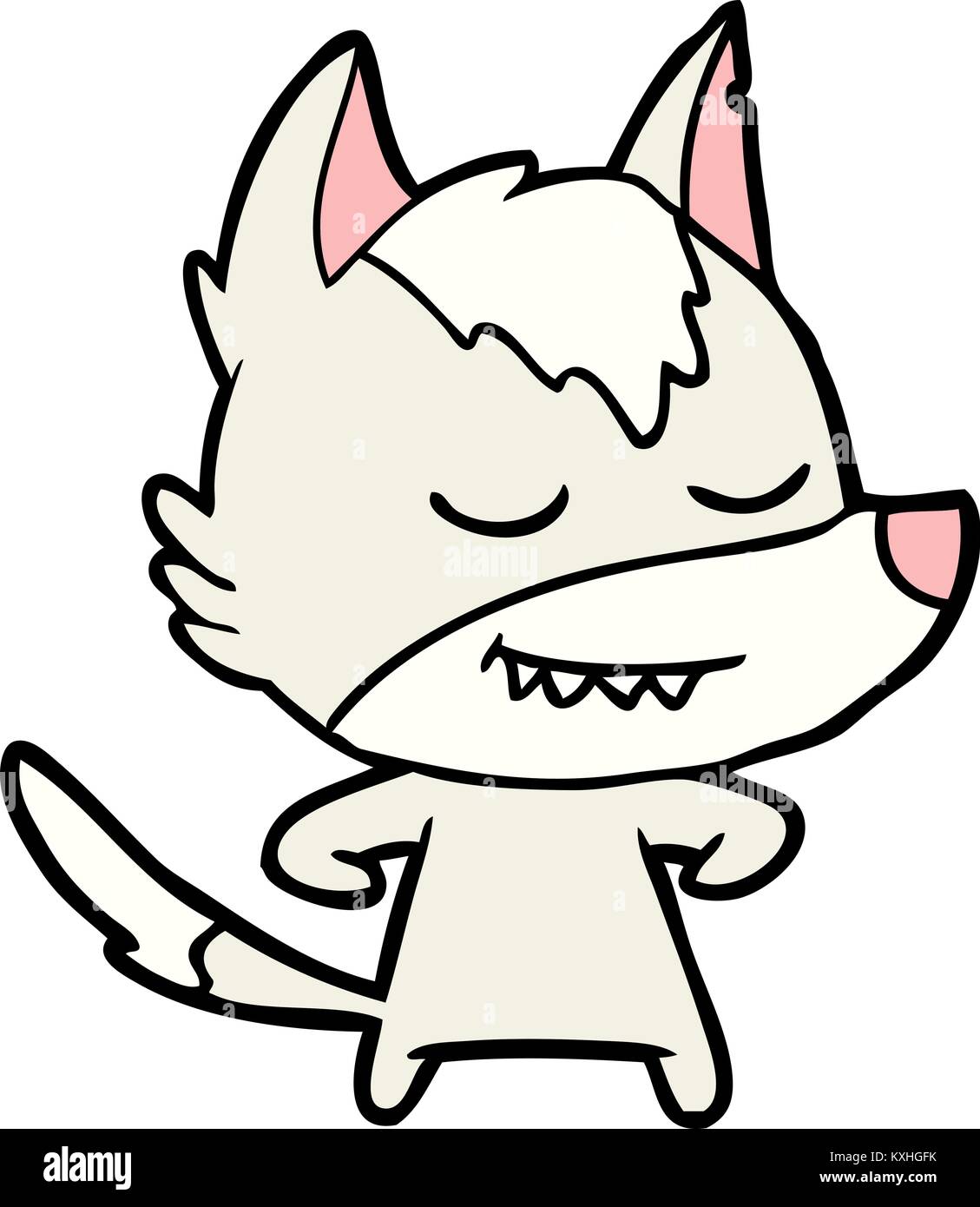 friendly cartoon wolf Stock Vector Image & Art - Alamy
