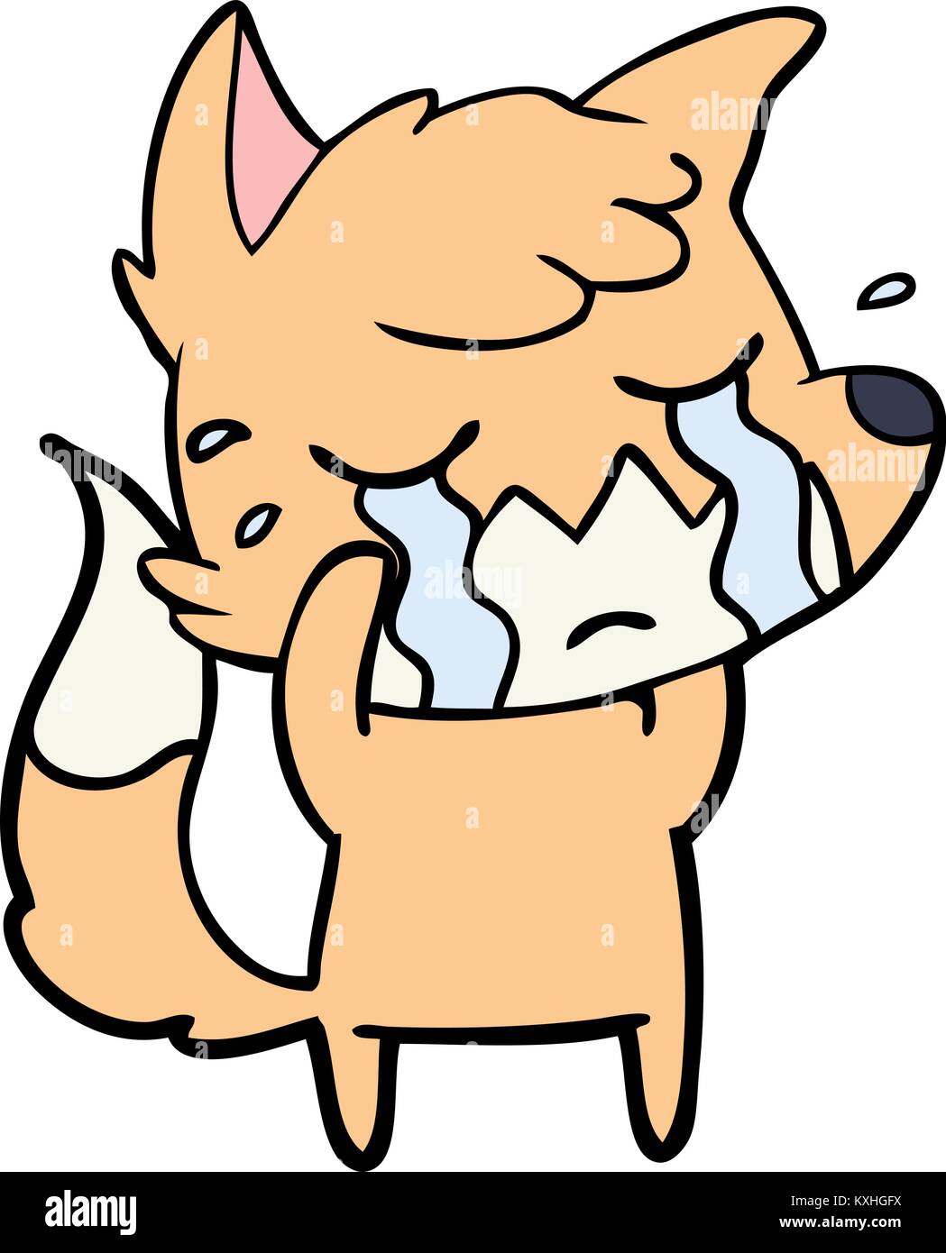 crying fox cartoon Stock Vector Image & Art - Alamy