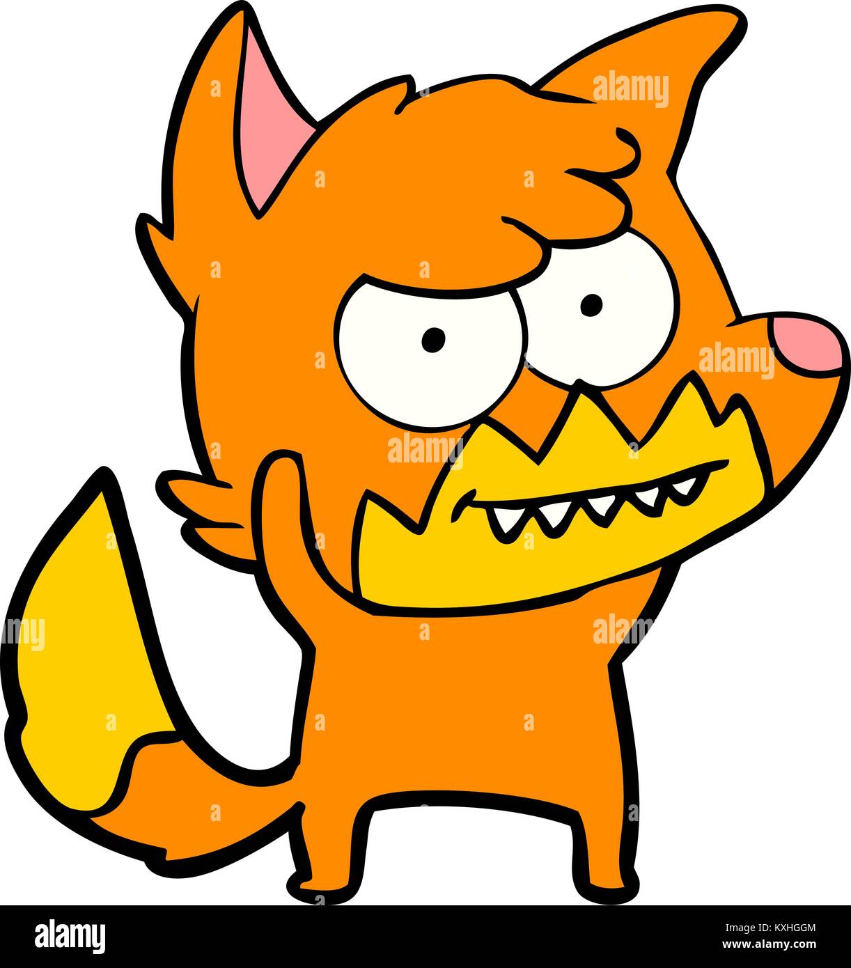 cartoon grinning fox Stock Vector Image & Art - Alamy