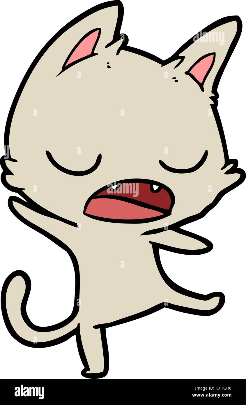 talking cat cartoon Stock Vector Image & Art - Alamy