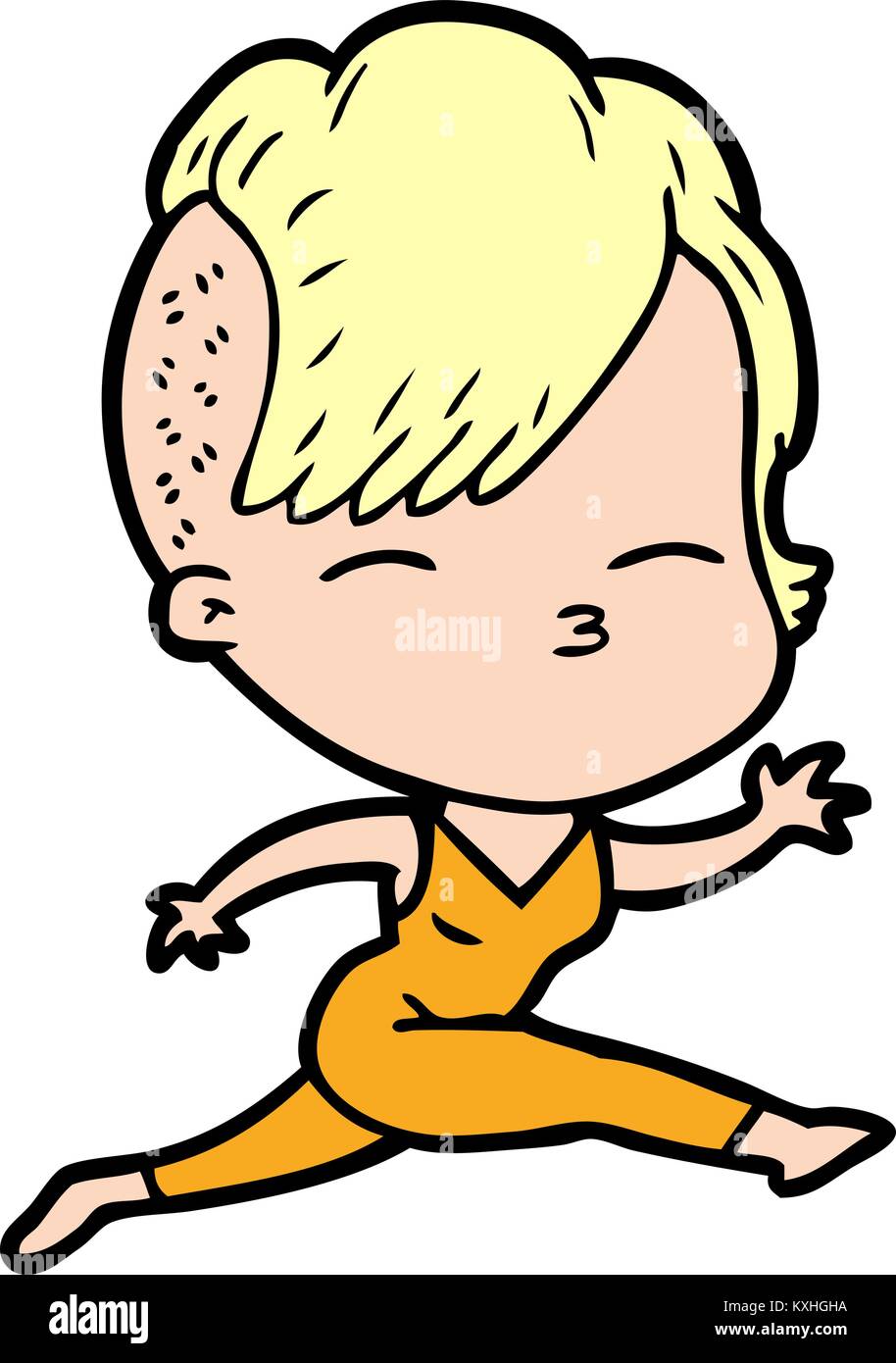 cartoon girl leaping Stock Vector Image & Art - Alamy