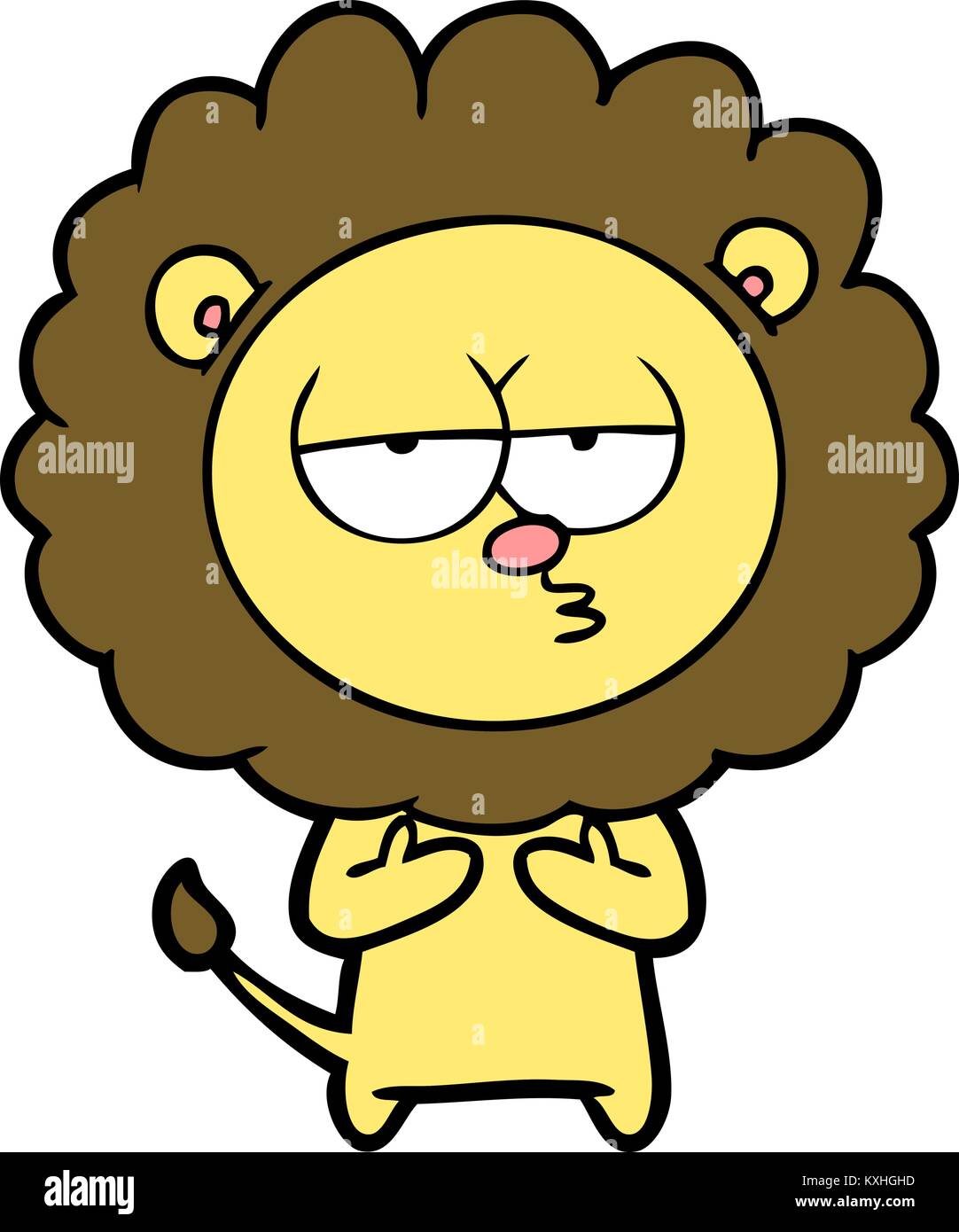 cartoon tired lion Stock Vector Image & Art - Alamy