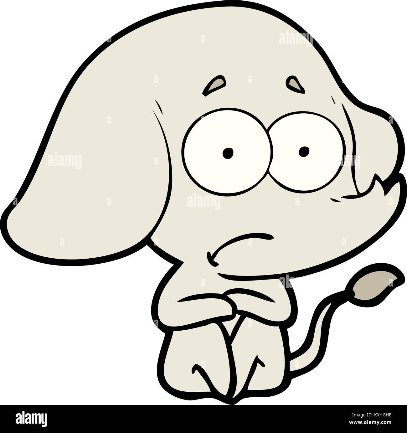 cartoon unsure elephant Stock Vector Image & Art - Alamy