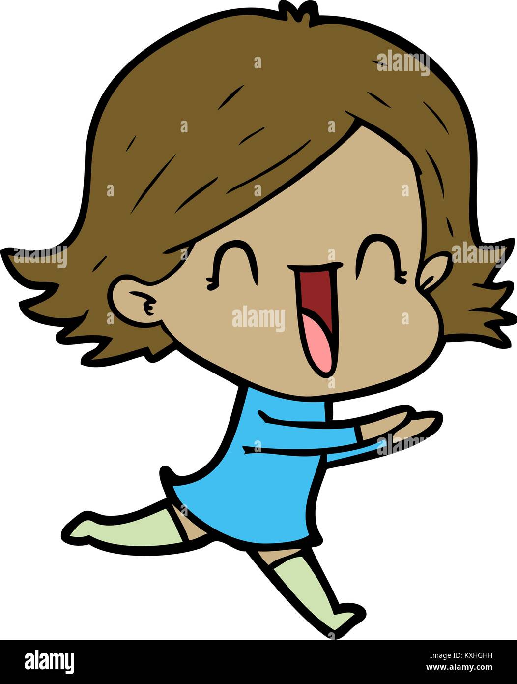 cartoon happy woman Stock Vector Image & Art - Alamy