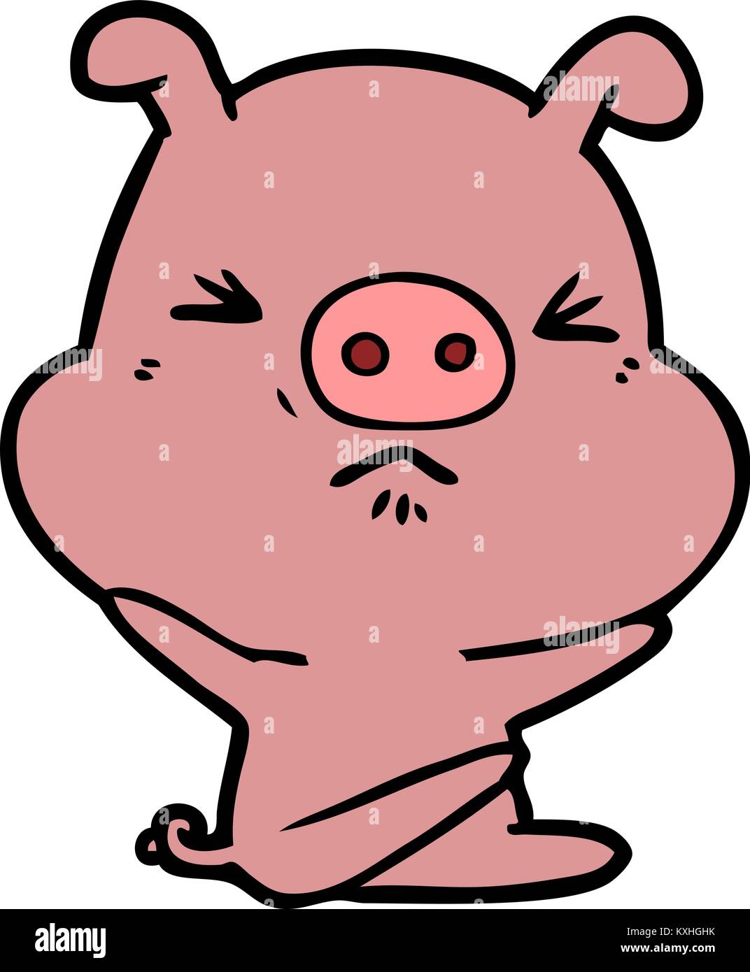 cartoon angry pig Stock Vector Image & Art - Alamy
