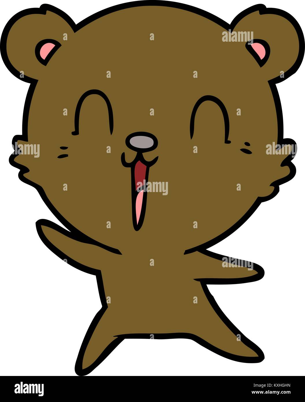happy cartoon bear Stock Vector Image & Art - Alamy