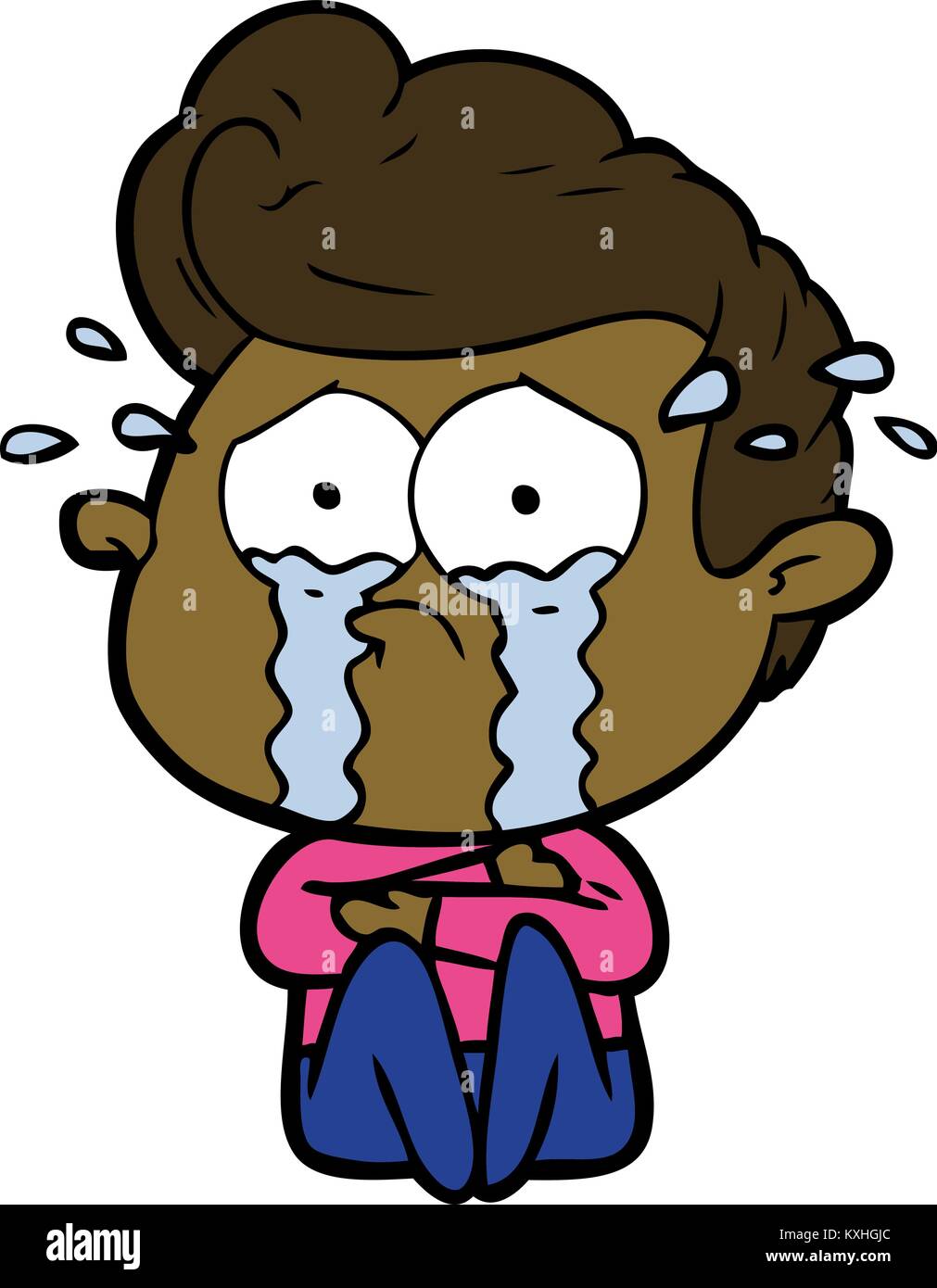 cartoon crying man Stock Vector Image & Art - Alamy