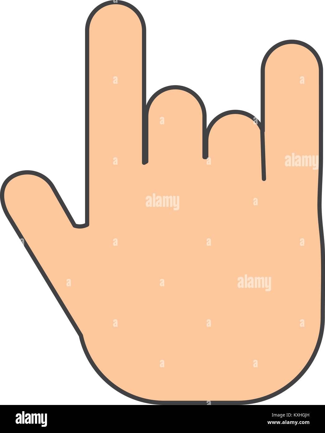 Rock Hand Symbol Stock Vector Image & Art - Alamy