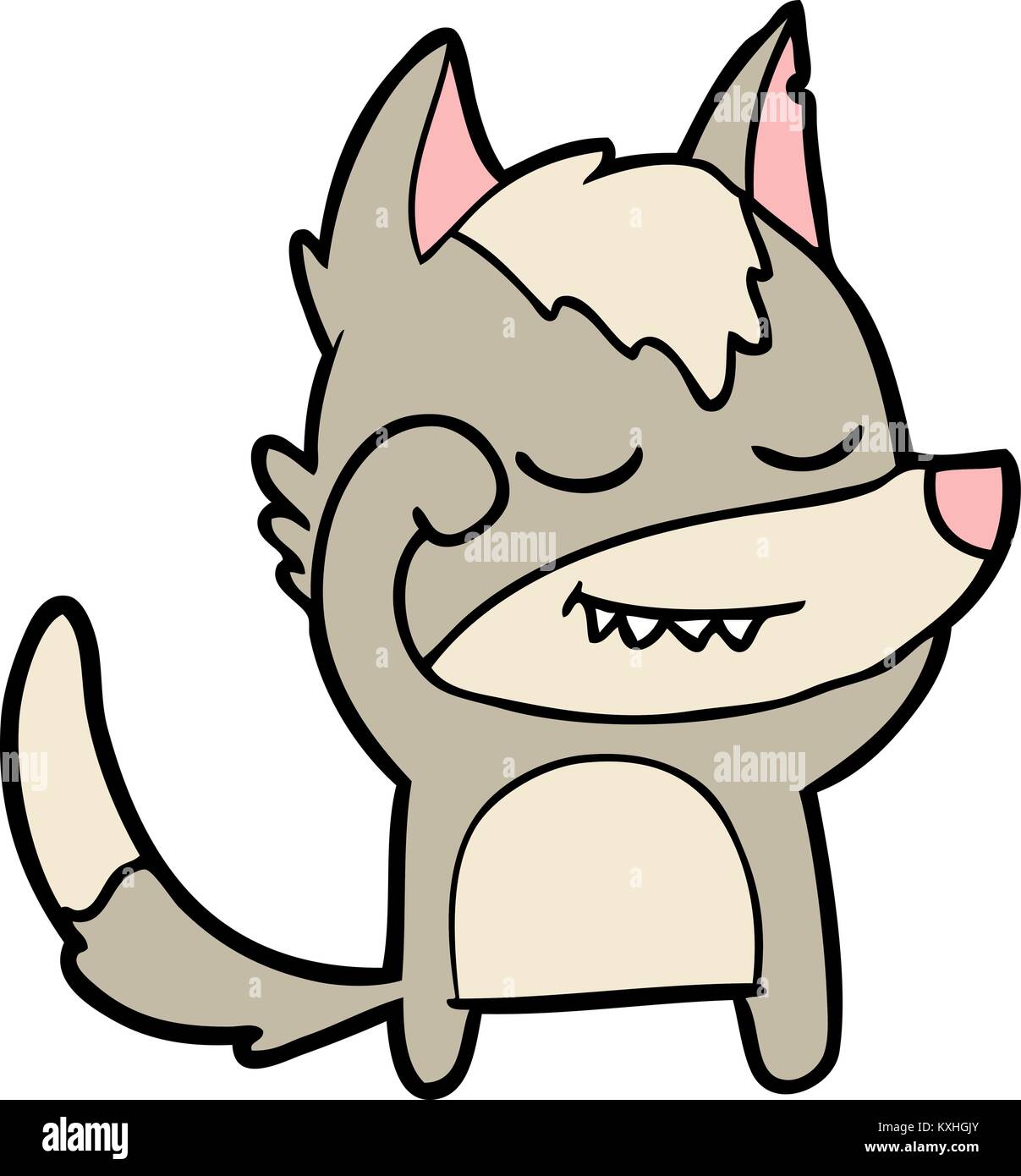 tired cartoon wolf Stock Vector Image & Art - Alamy