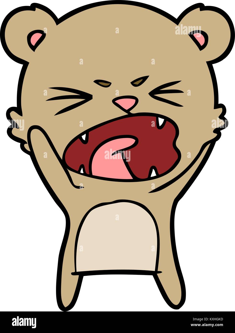 angry cartoon bear shouting Stock Vector Image & Art - Alamy