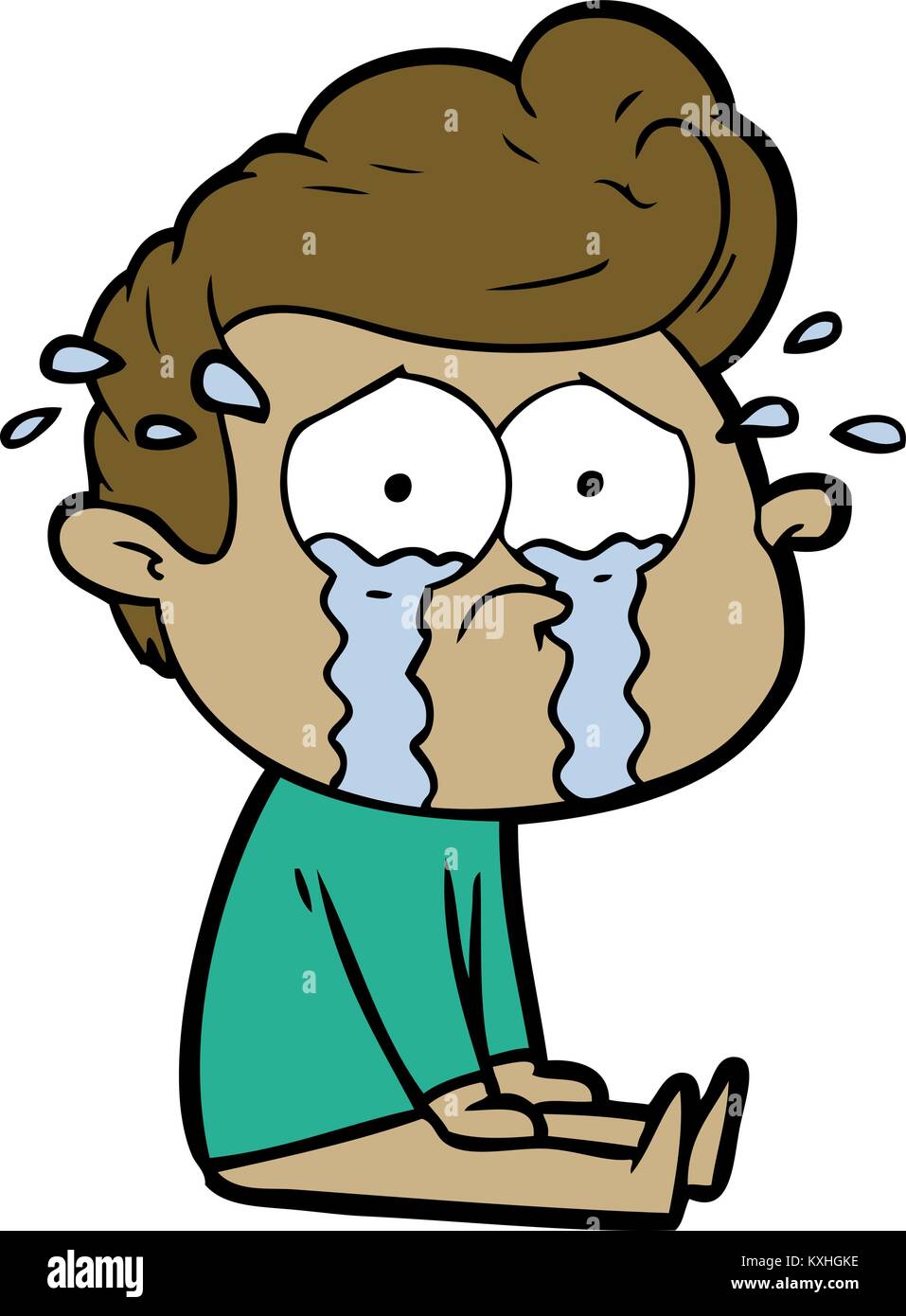 cartoon crying man Stock Vector Image & Art - Alamy
