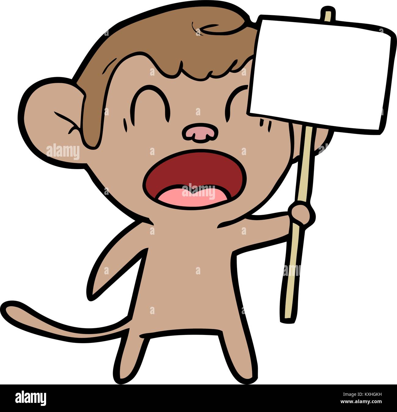 shouting cartoon monkey Stock Vector Image & Art - Alamy