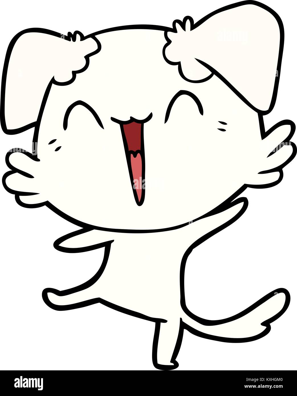 happy little dog cartoon Stock Vector Image & Art - Alamy