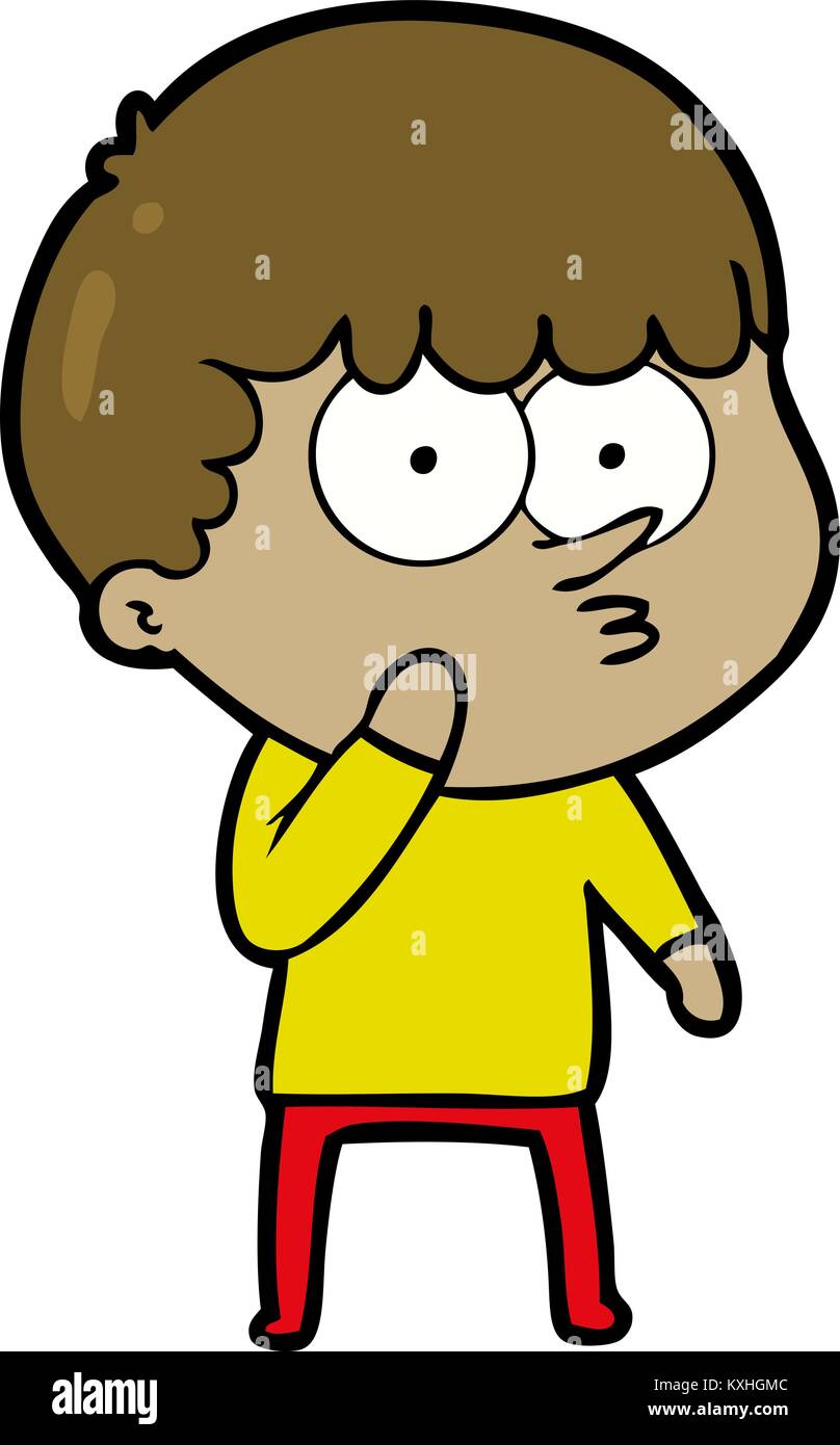 cartoon curious boy Stock Vector Image & Art - Alamy