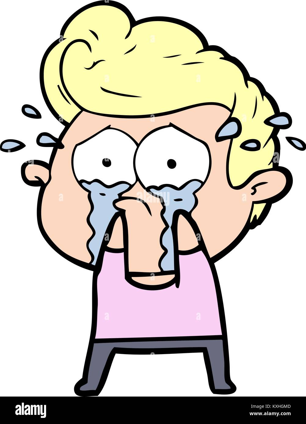 cartoon crying man Stock Vector Image & Art - Alamy