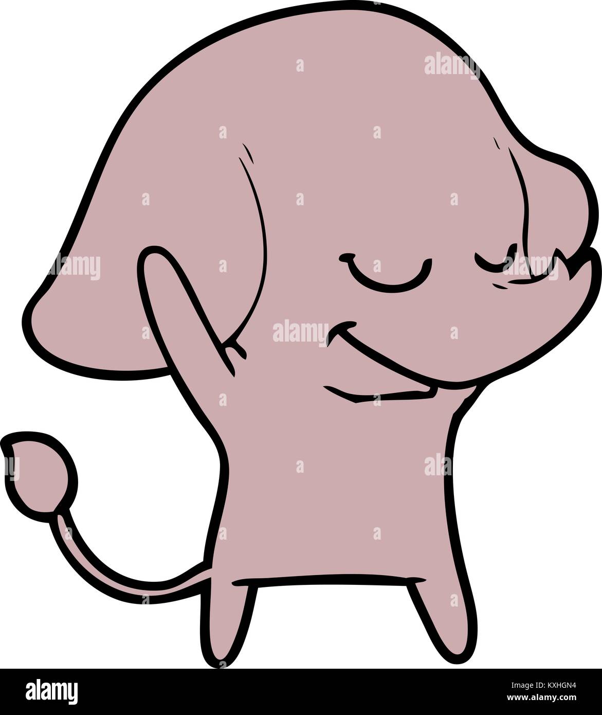 cartoon smiling elephant Stock Vector Image & Art - Alamy