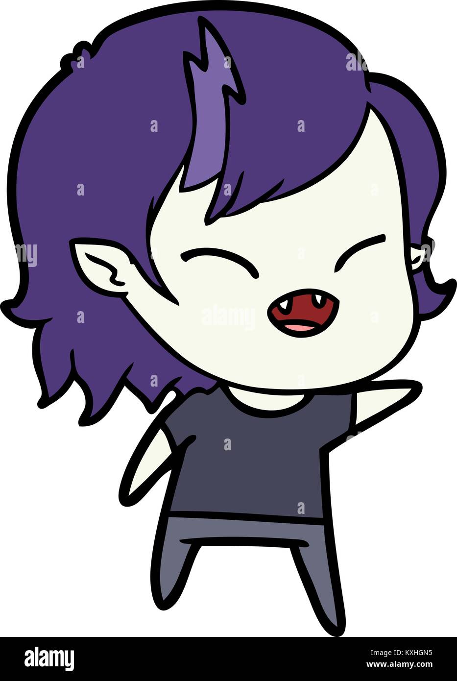 cartoon laughing vampire girl Stock Vector Image & Art - Alamy
