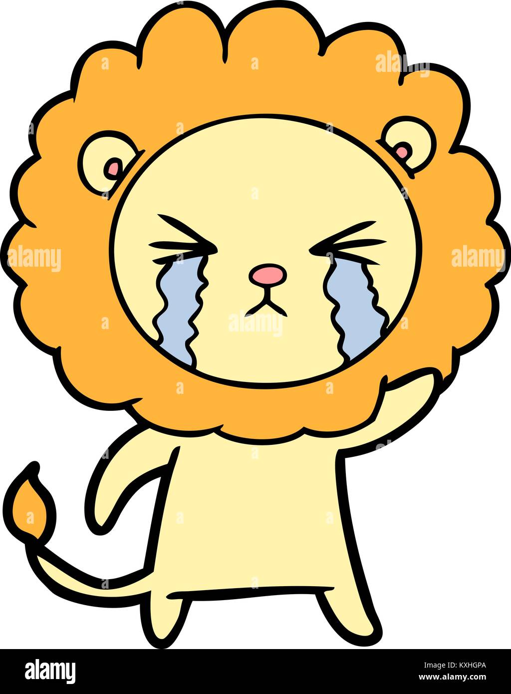 cartoon crying lion Stock Vector Image & Art - Alamy