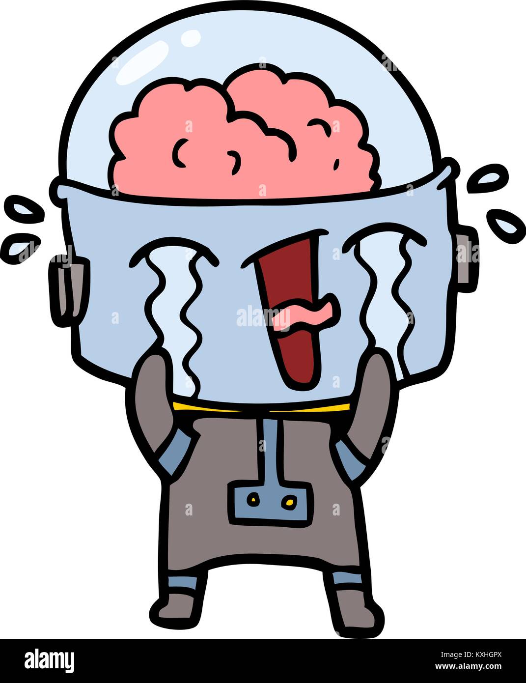 cartoon crying robot Stock Vector Image & Art - Alamy