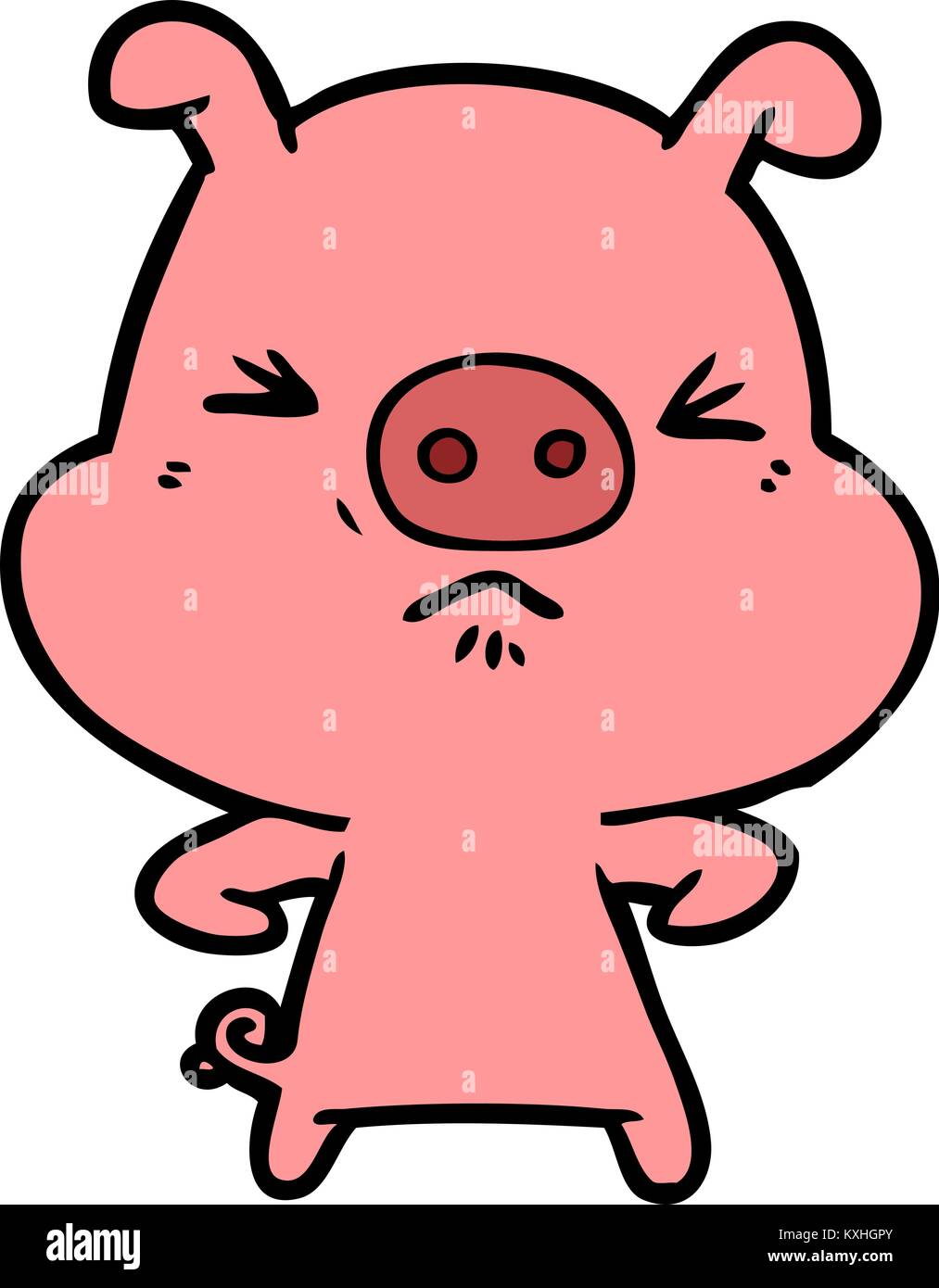 cartoon angry pig Stock Vector Image & Art - Alamy