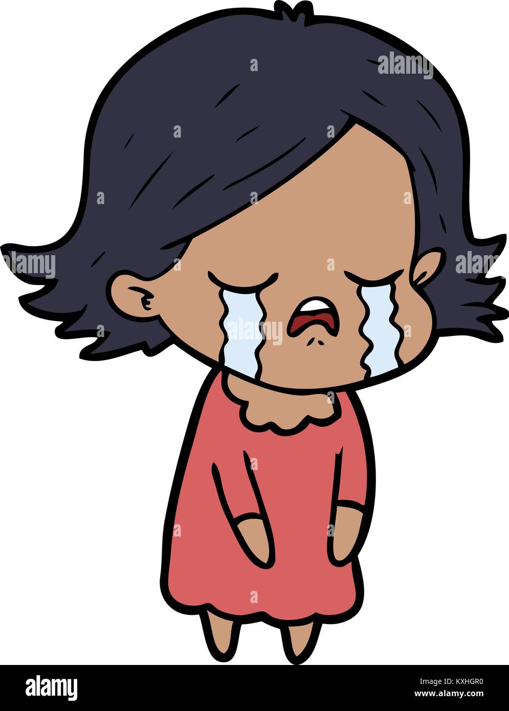 cartoon girl crying Stock Vector Image & Art - Alamy