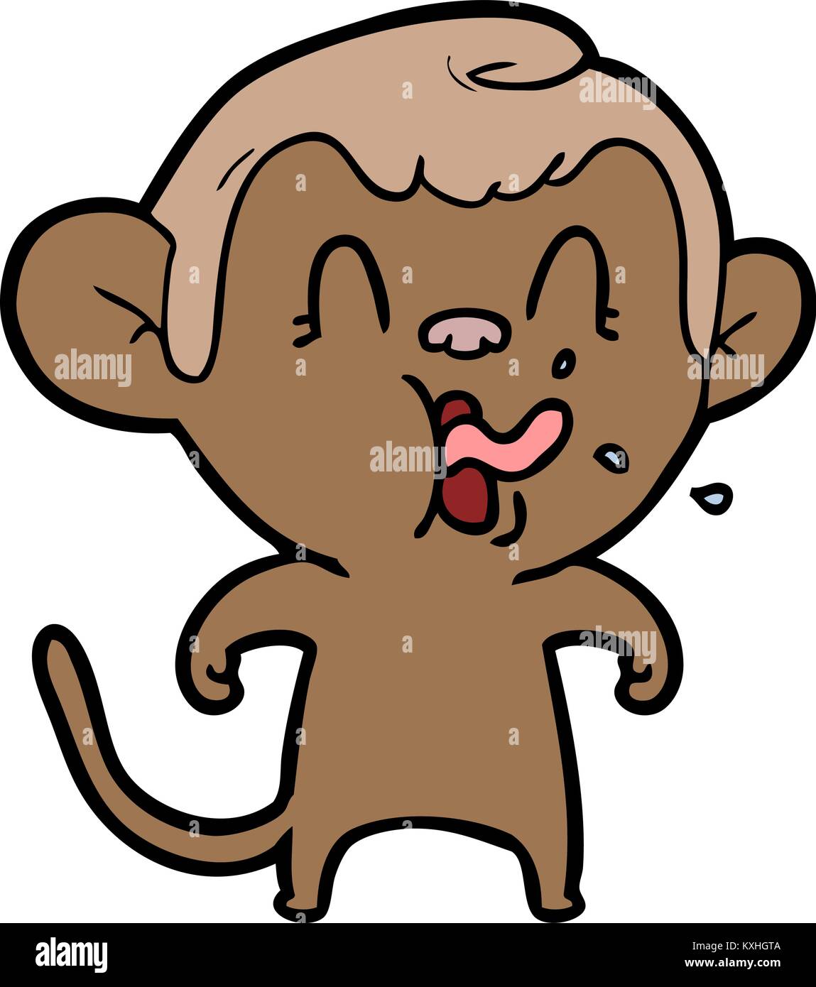 crazy cartoon monkey Stock Vector Image & Art - Alamy