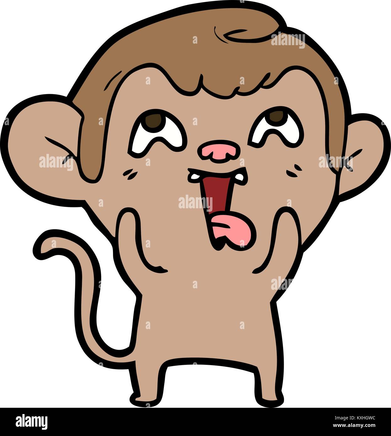 crazy cartoon monkey Stock Vector Image & Art - Alamy