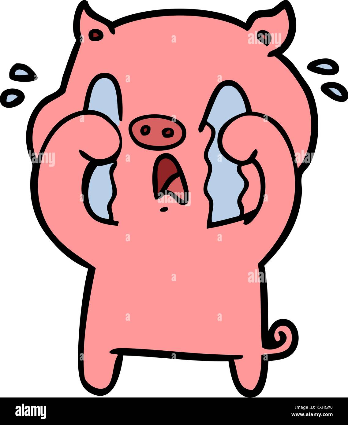 crying pig cartoon Stock Vector Image & Art - Alamy