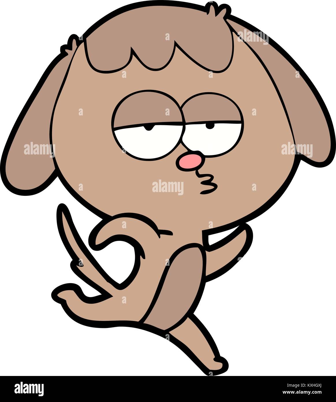 cartoon bored dog running Stock Vector Image & Art - Alamy