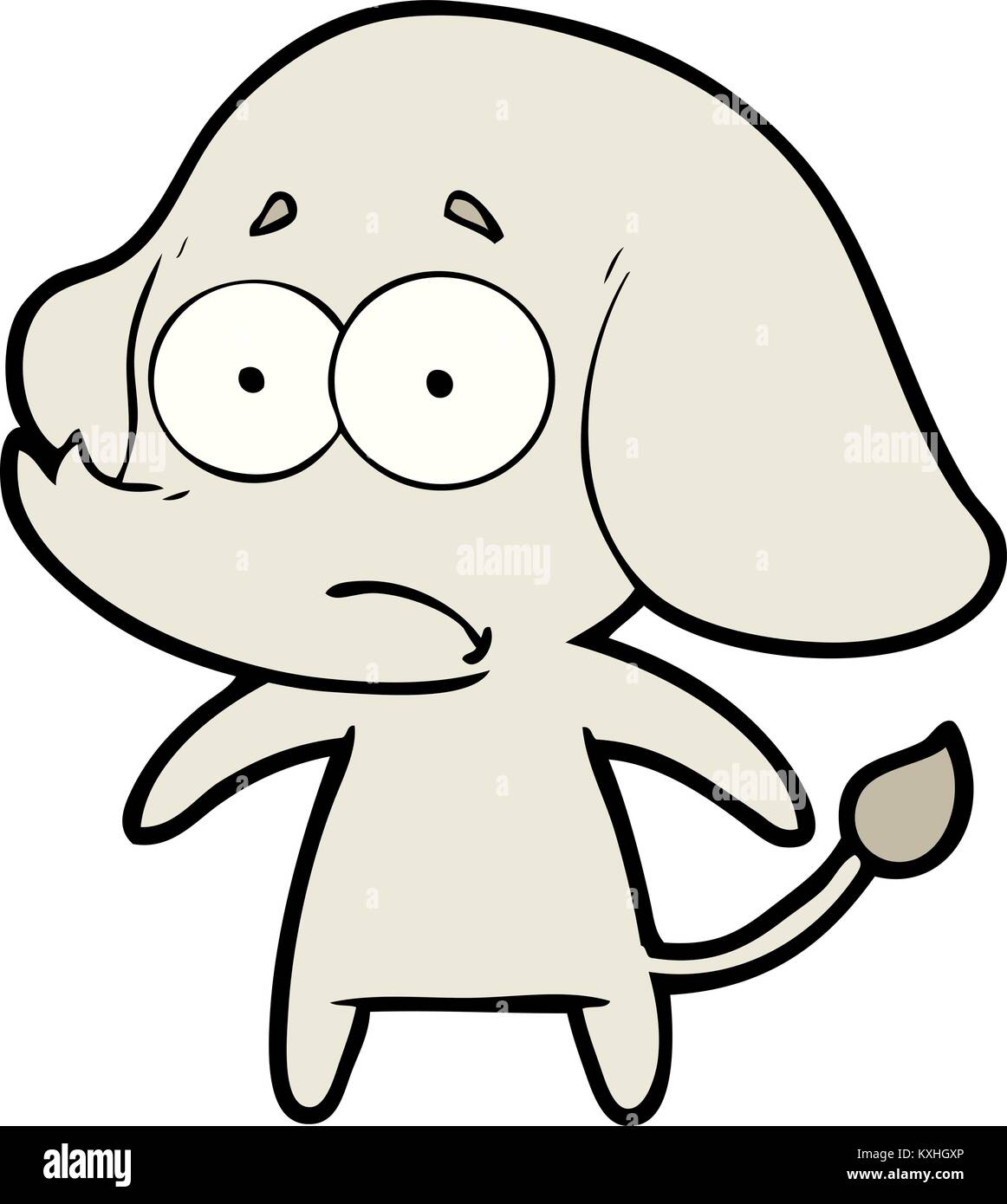 cartoon unsure elephant Stock Vector Image & Art - Alamy