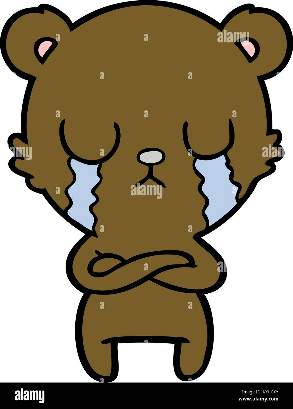 crying cartoon bear Stock Vector Image & Art - Alamy