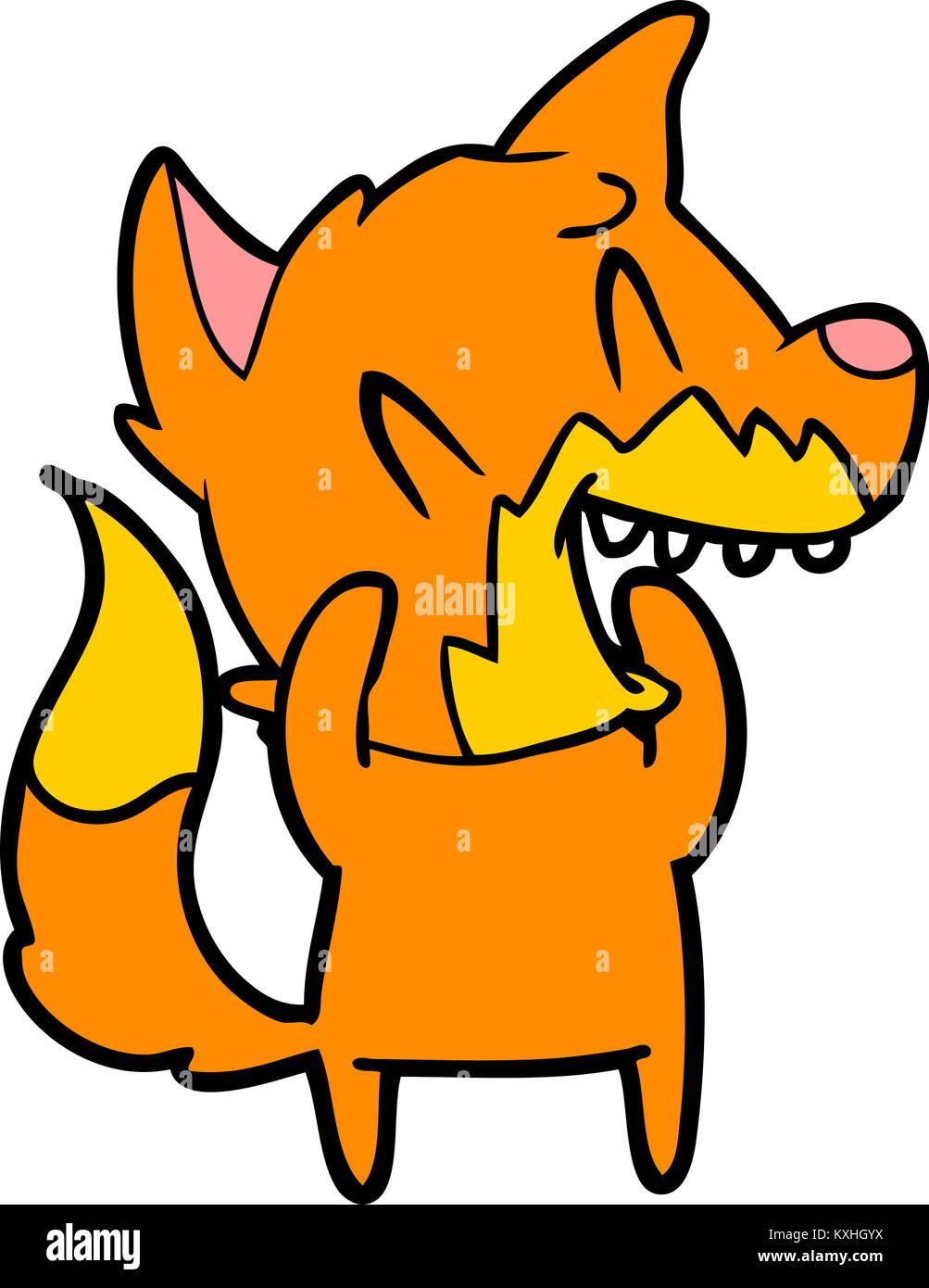 laughing fox cartoon Stock Vector Image & Art - Alamy