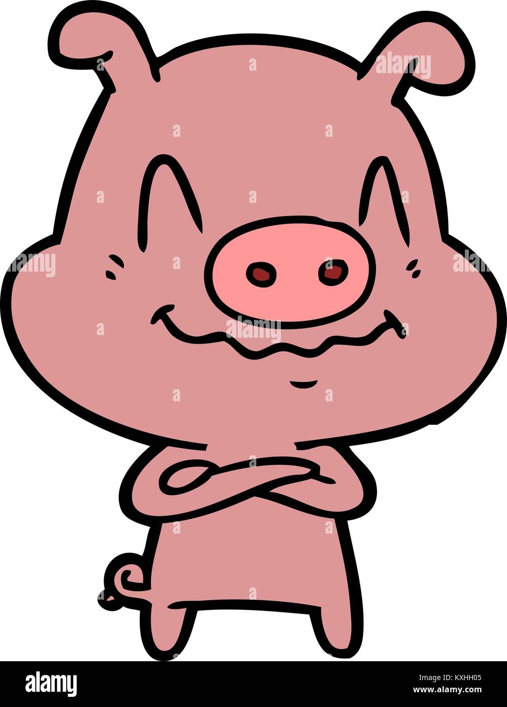 nervous cartoon pig Stock Vector Image & Art - Alamy