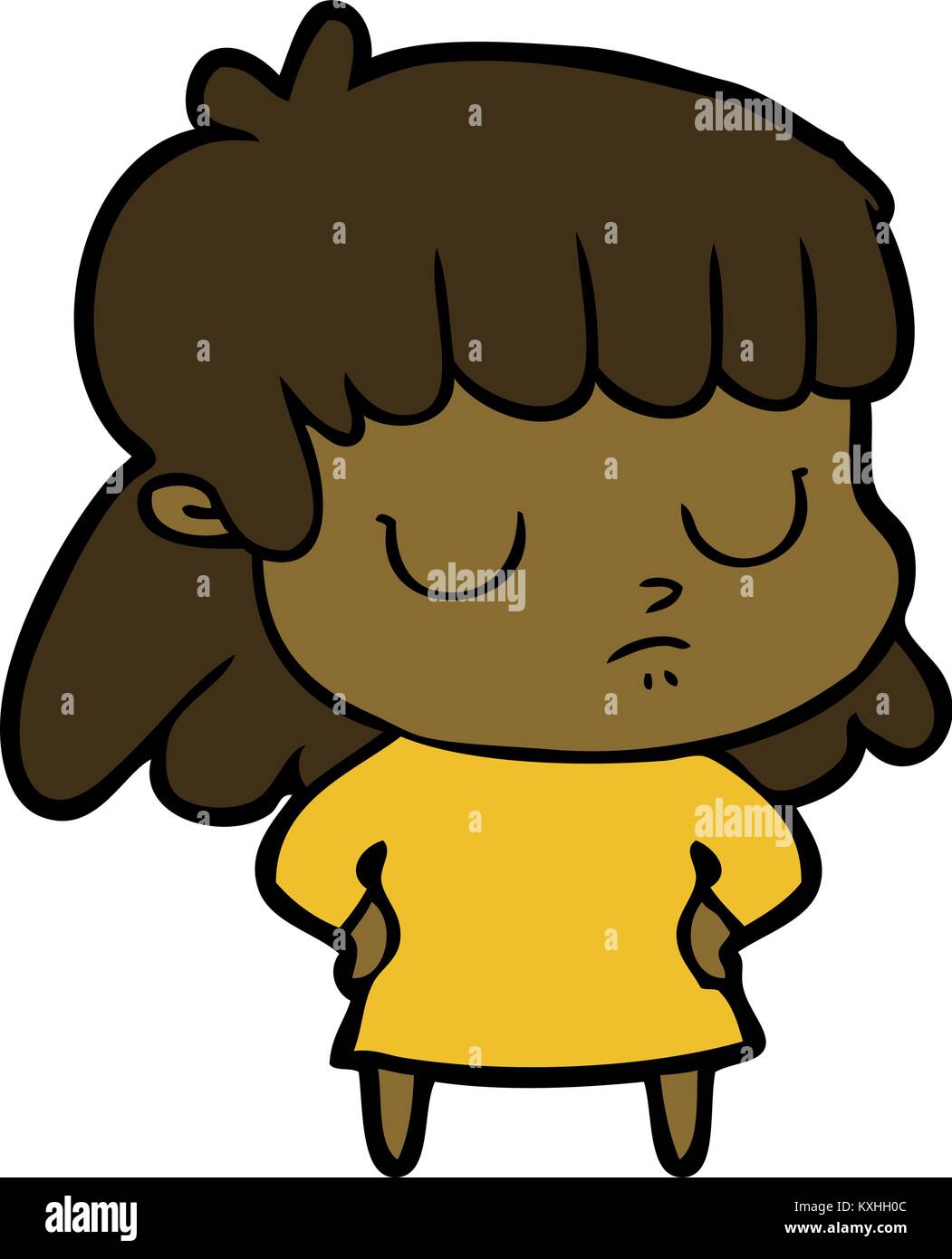 cartoon indifferent woman Stock Vector Image & Art - Alamy