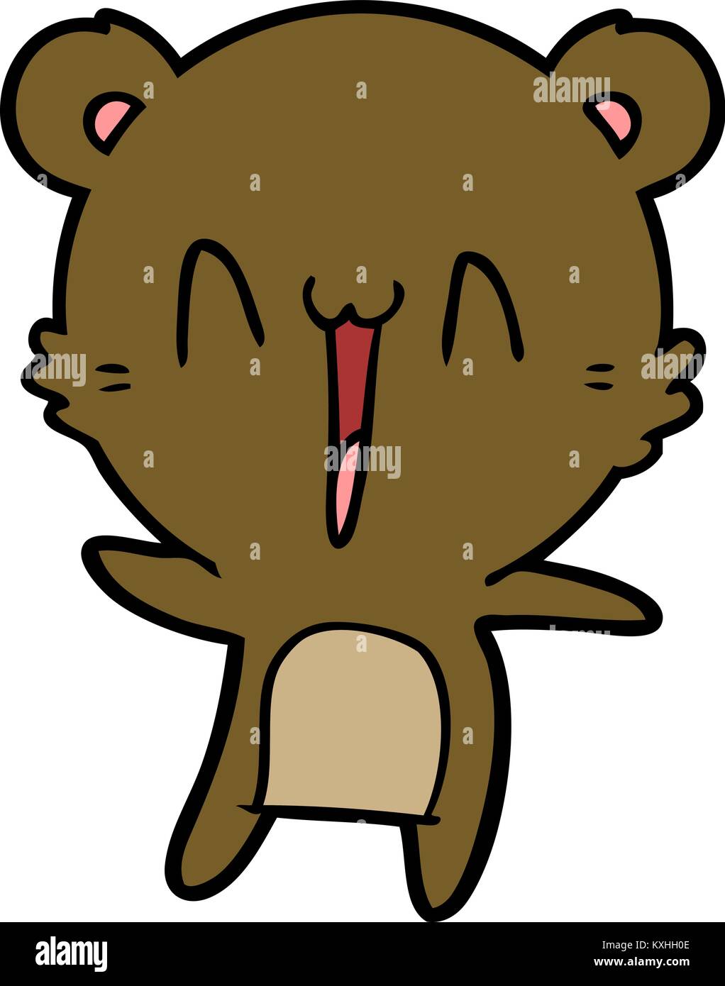 happy bear cartoon Stock Vector Image & Art - Alamy