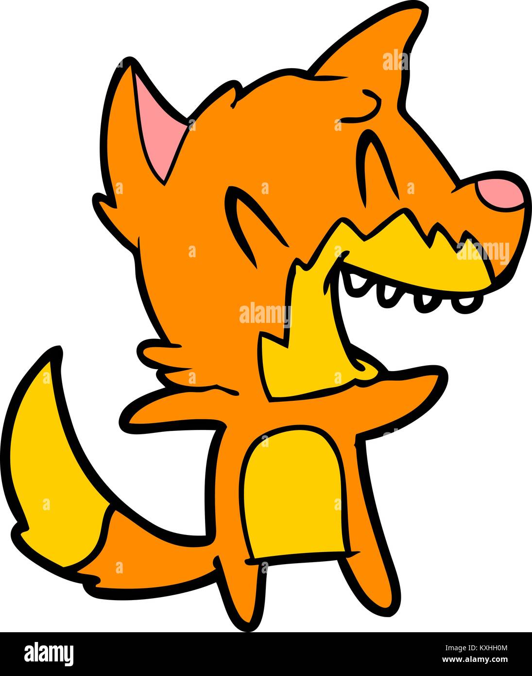 laughing fox cartoon Stock Vector Image & Art - Alamy