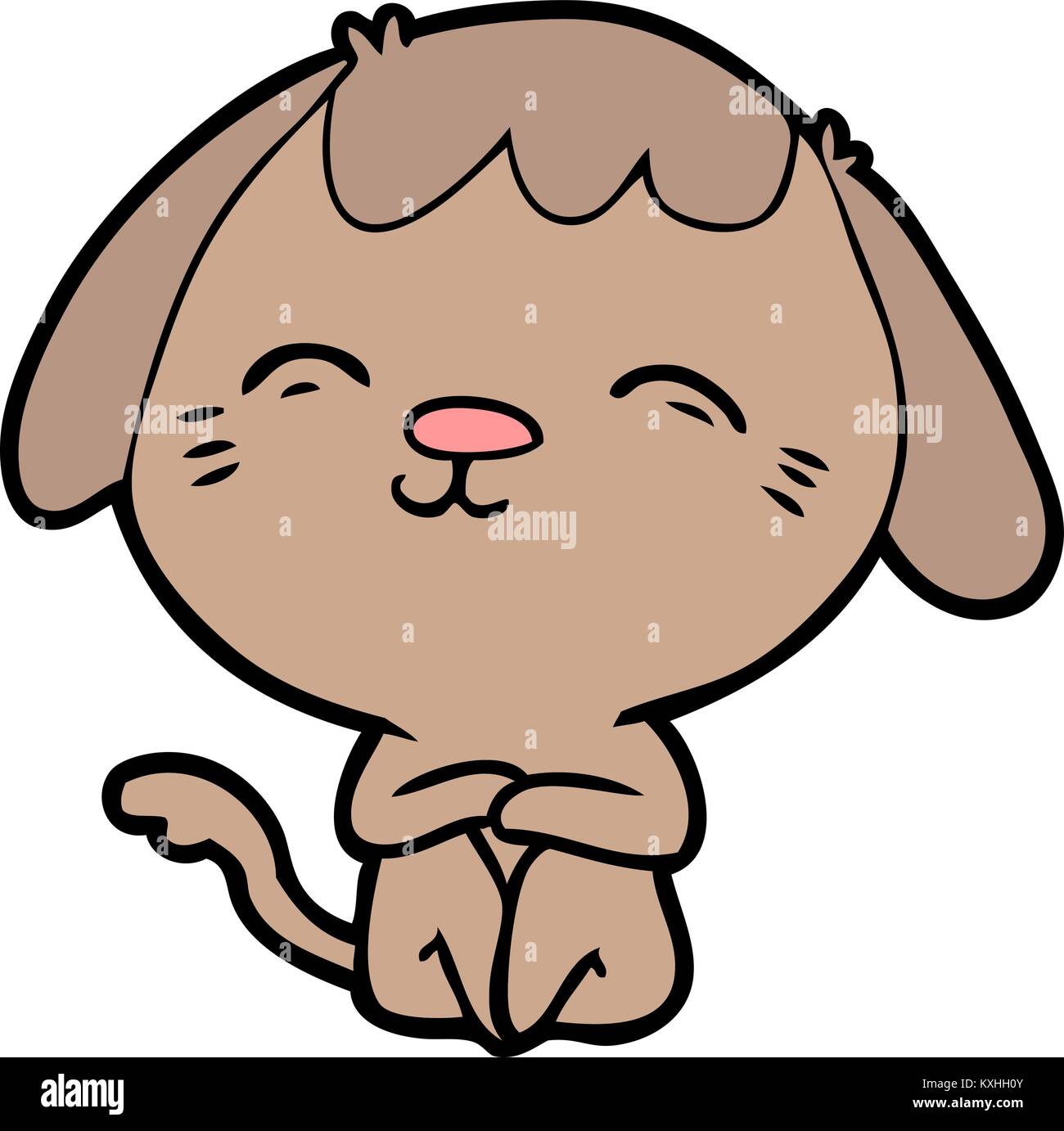 happy cartoon dog Stock Vector Image & Art - Alamy