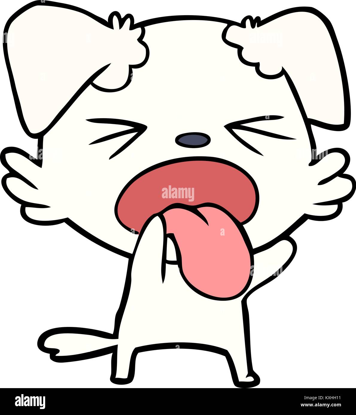 cartoon disgusted dog Stock Vector Image & Art - Alamy