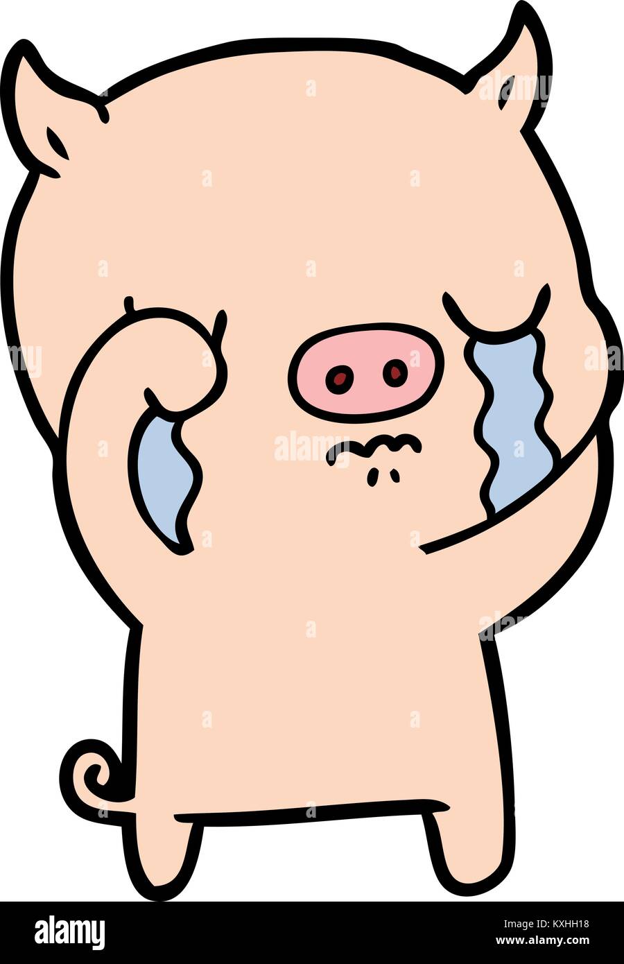 cartoon pig crying Stock Vector Image & Art - Alamy