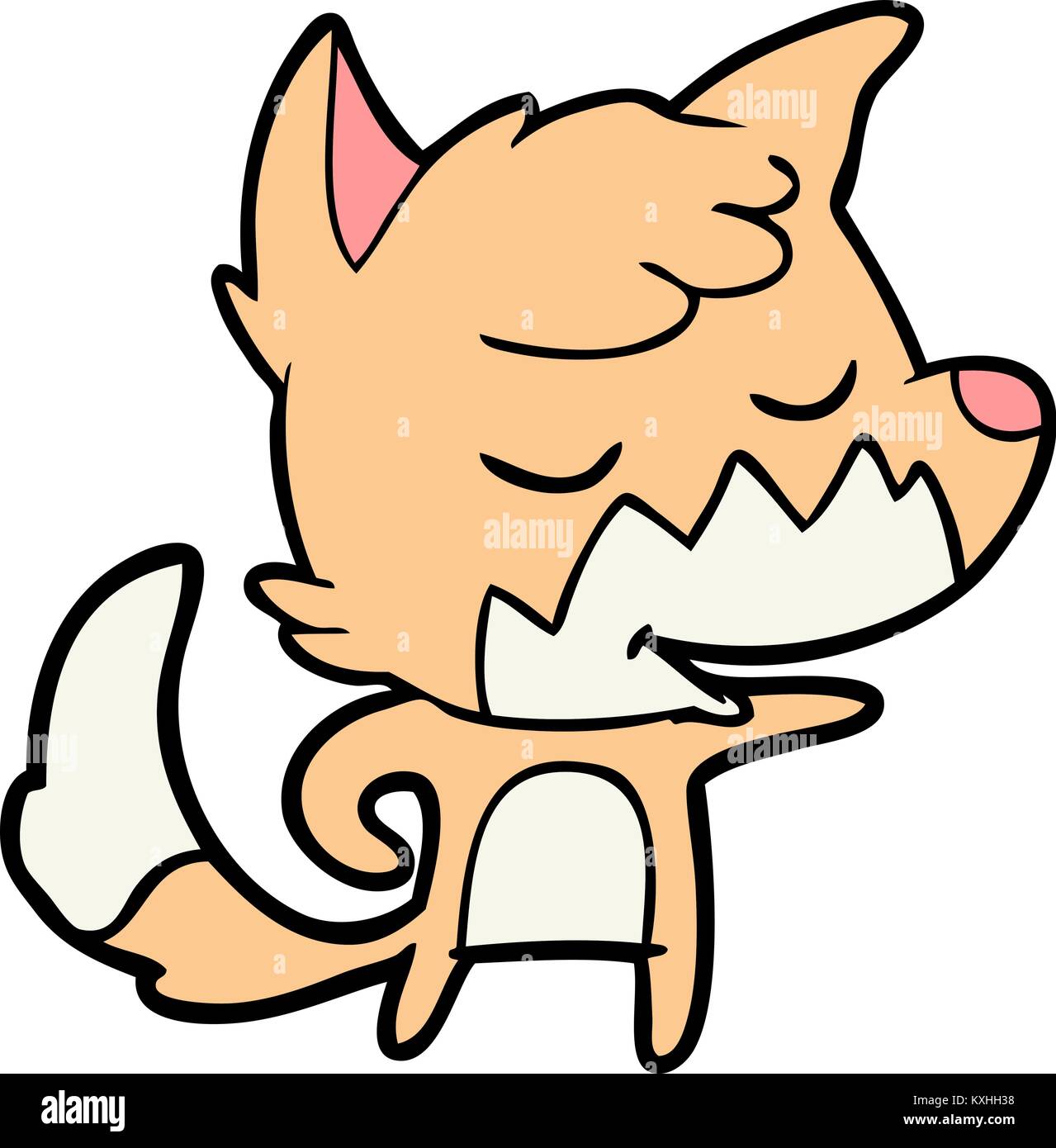 friendly cartoon fox Stock Vector Image & Art - Alamy