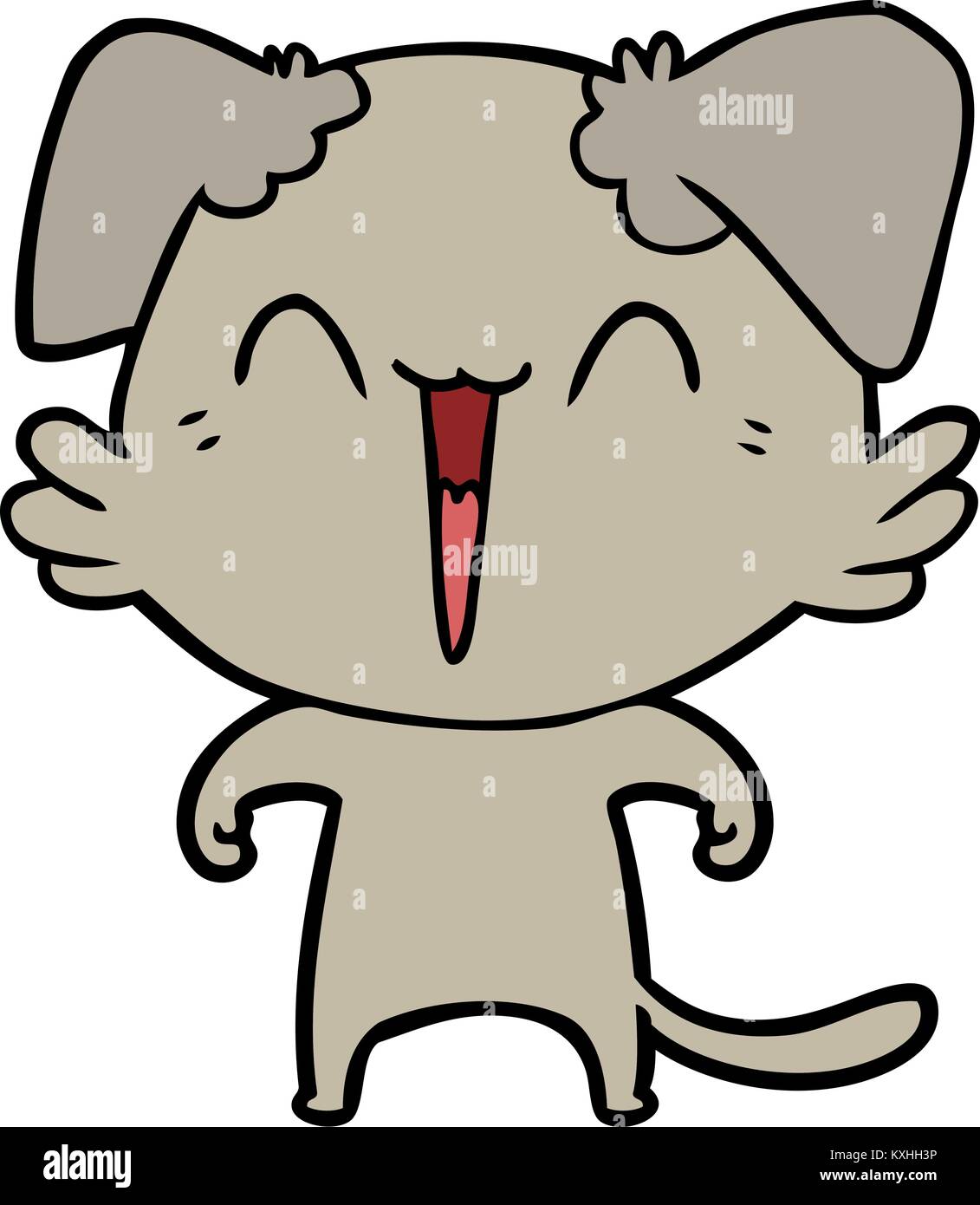 happy little dog cartoon Stock Vector Image & Art - Alamy