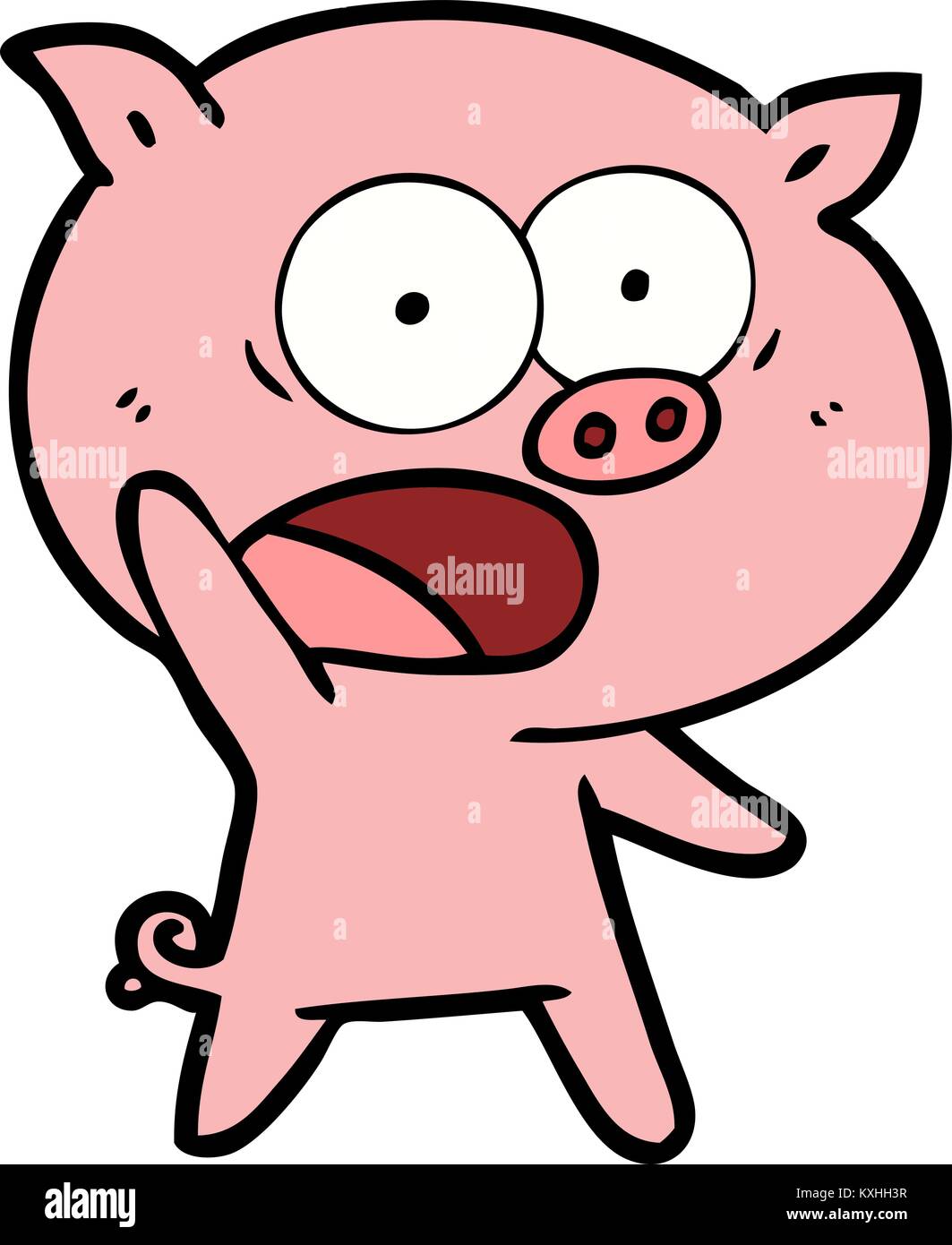 cartoon pig shouting Stock Vector Image & Art - Alamy
