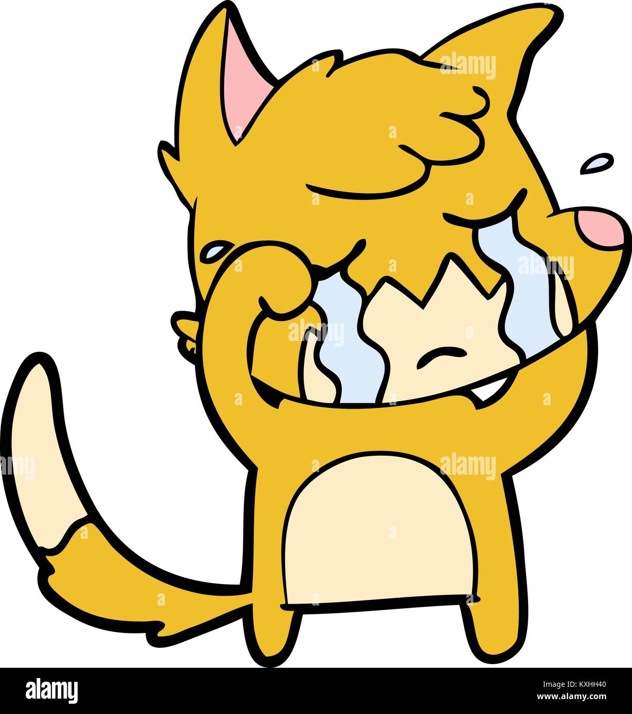 crying fox cartoon Stock Vector Image & Art - Alamy