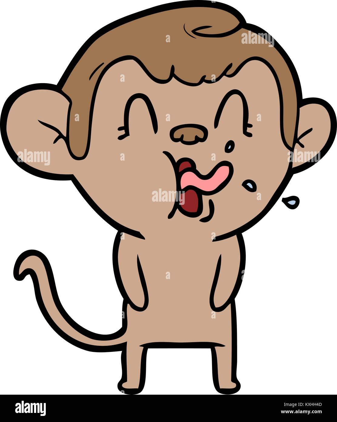 crazy cartoon monkey Stock Vector Image & Art - Alamy
