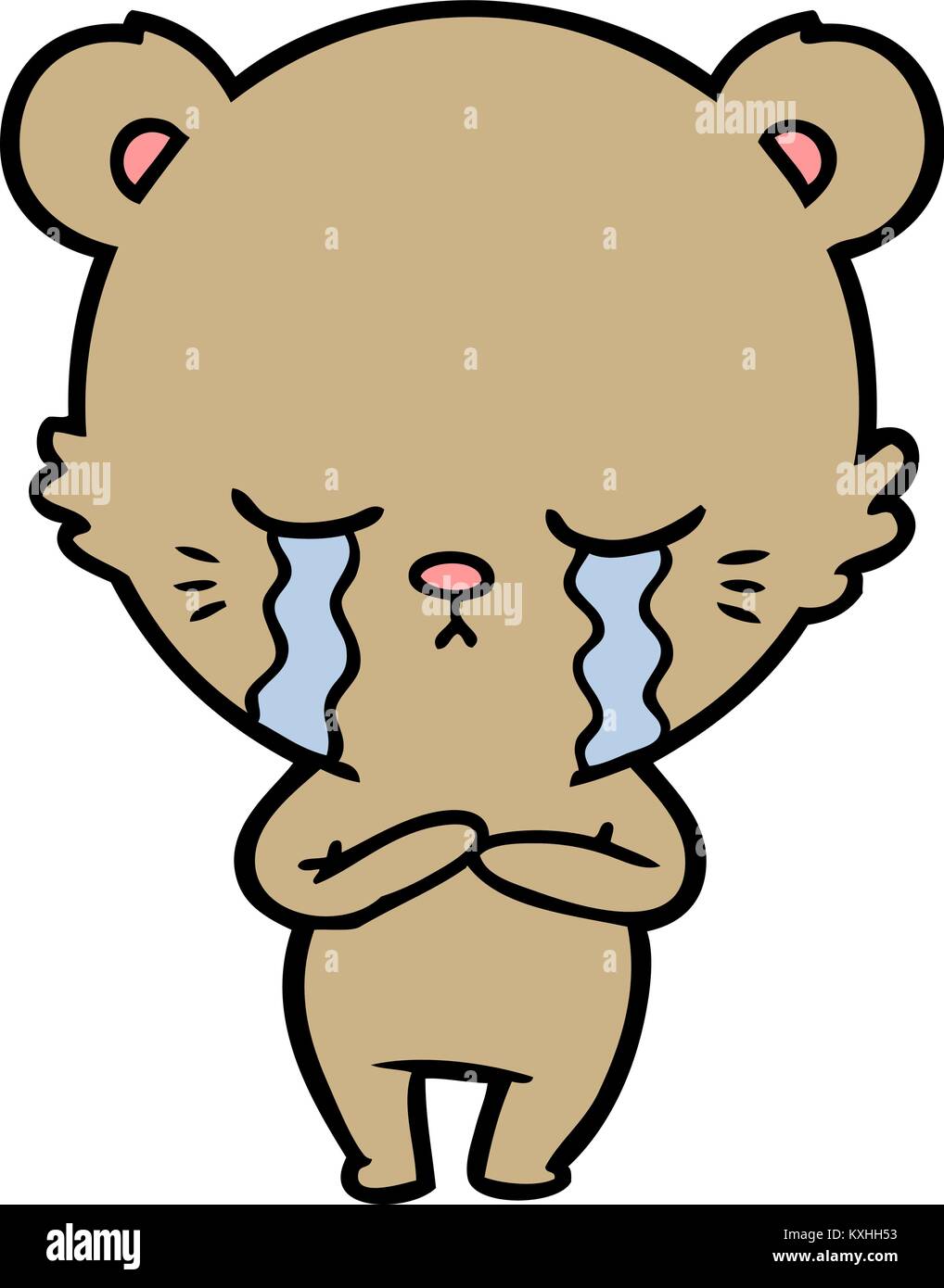 crying cartoon bear Stock Vector Image & Art - Alamy