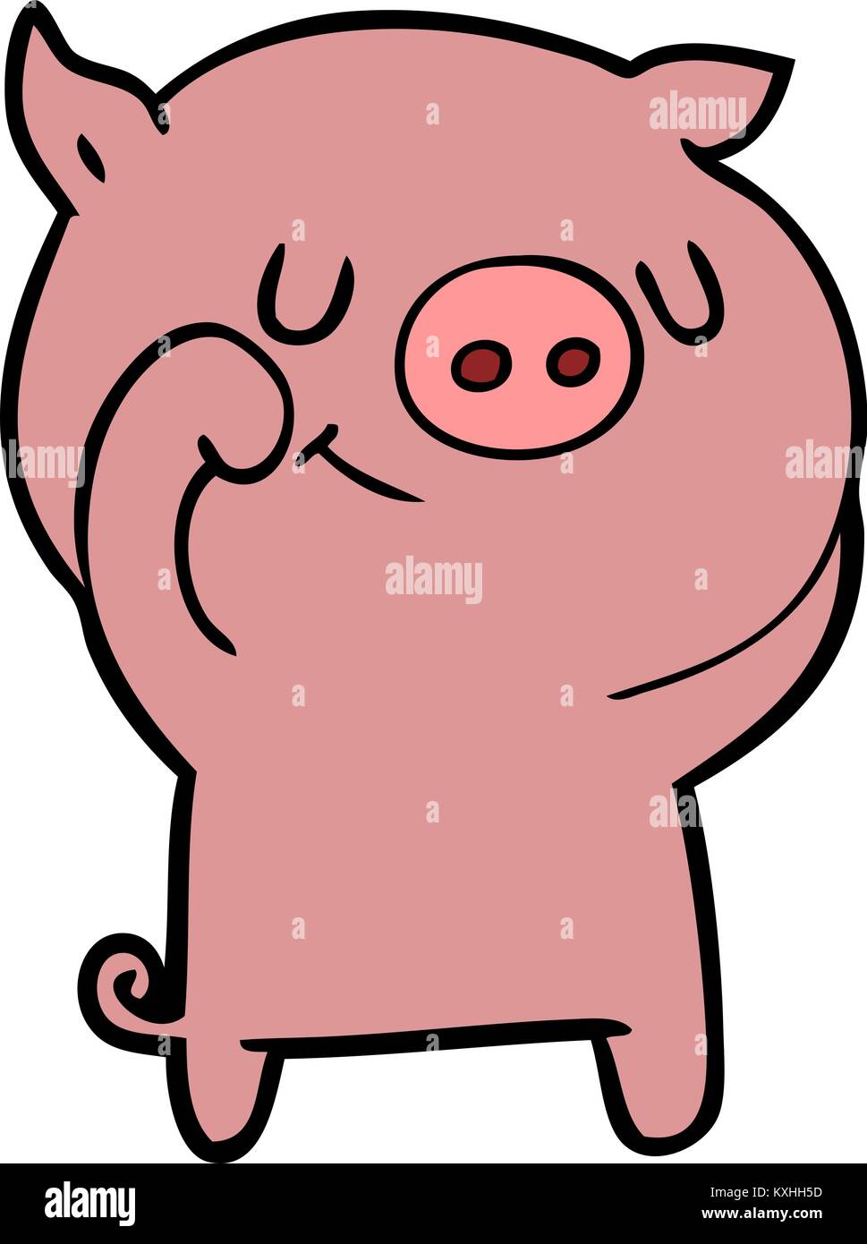 happy cartoon pig Stock Vector Image & Art - Alamy