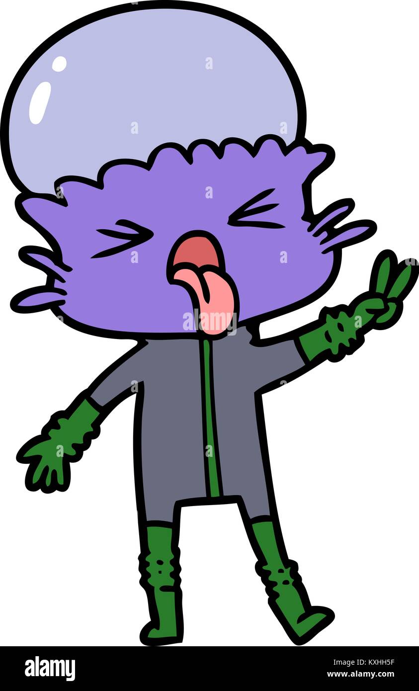 weird cartoon alien Stock Vector Image & Art - Alamy