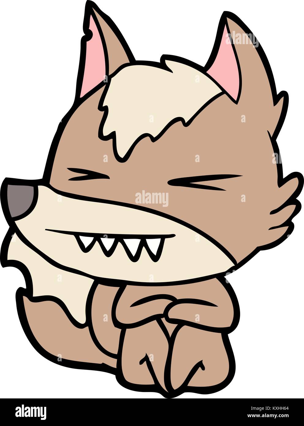 angry wolf cartoon Stock Vector Image & Art - Alamy
